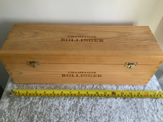 OLD COLLECTORS-BOLLINGER CHAMPAGNE-MAGNUM-BOX-1.5 ltr size-MITRE JOINTS ...