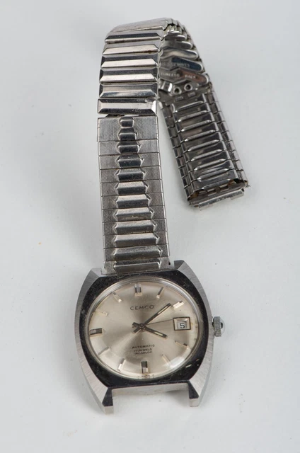 VINTAGE CEMCO AUTOMATIC 17 Jewels Incabloc Watch Swiss 34mm - Running ...