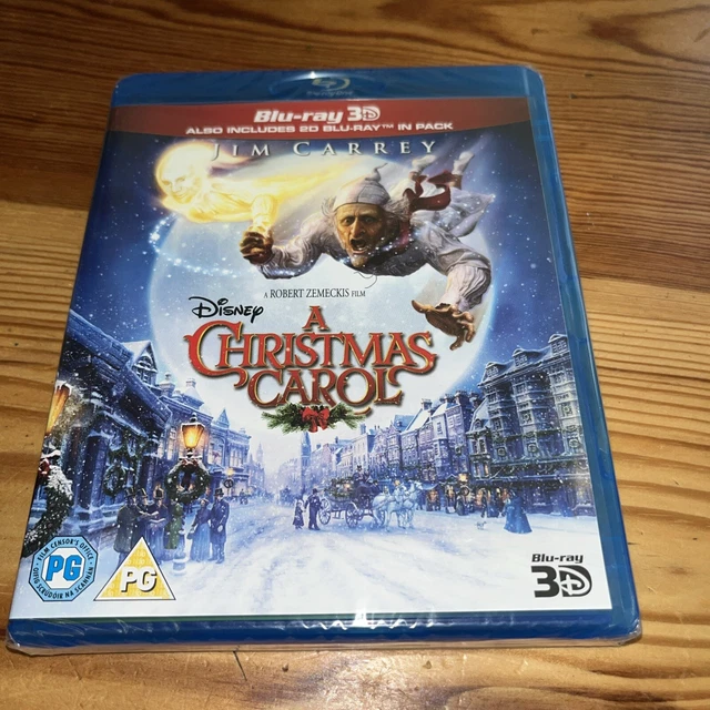 A CHRISTMAS CAROL 3D & 2D Blu-ray Robert Zemeckis Jim Carrey NEW ...