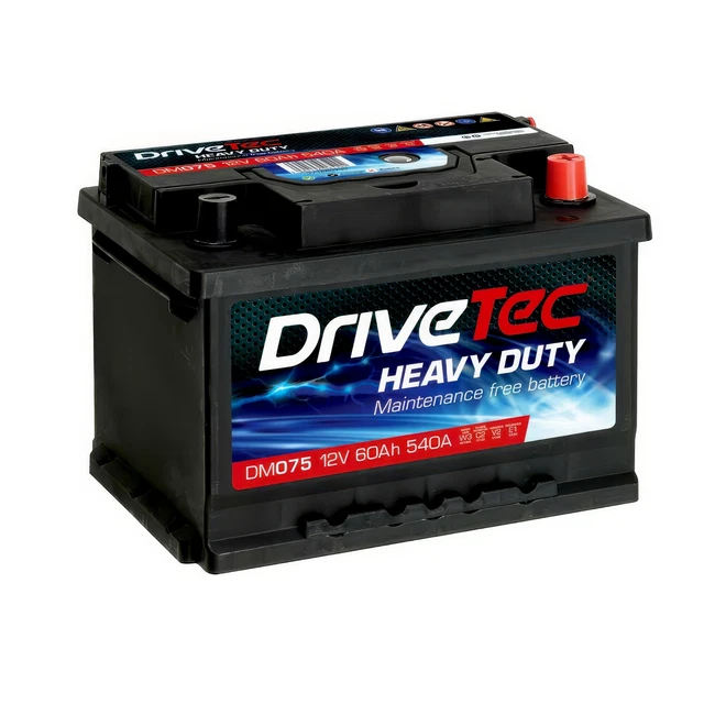 DRIVETEC CAR BATTERY DM075 12V 60Ah 540A B13 B14 3 Years Warranty T1 ...
