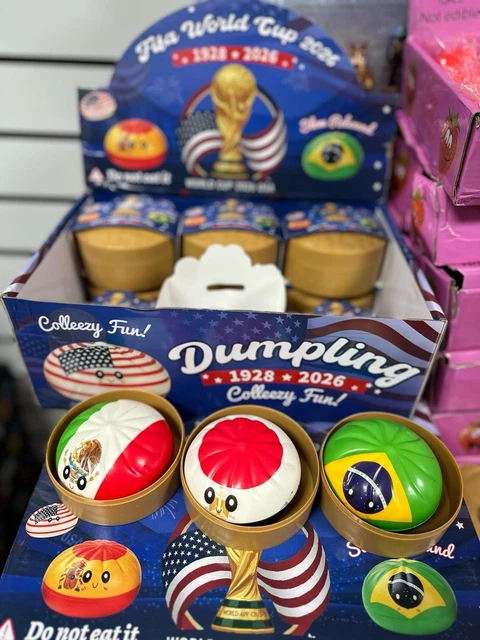 WORLD CUP 2026 Dumpling Squishy Toy Country Flag Slow Rebound Sensory ...