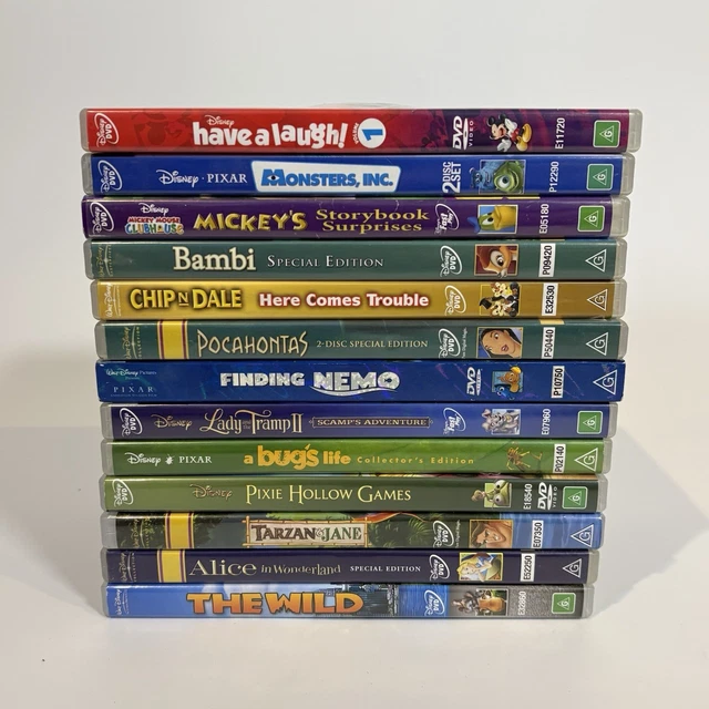 DISNEY KIDS DVD Bundle Lot 13 Movies - Alice In Wonderland Monsters Inc ...