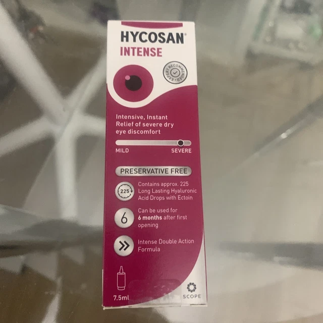 HYCOSAN INTENSE NEW Lubricating Eye Drops - 7.5ml Sealed £13.49 ...