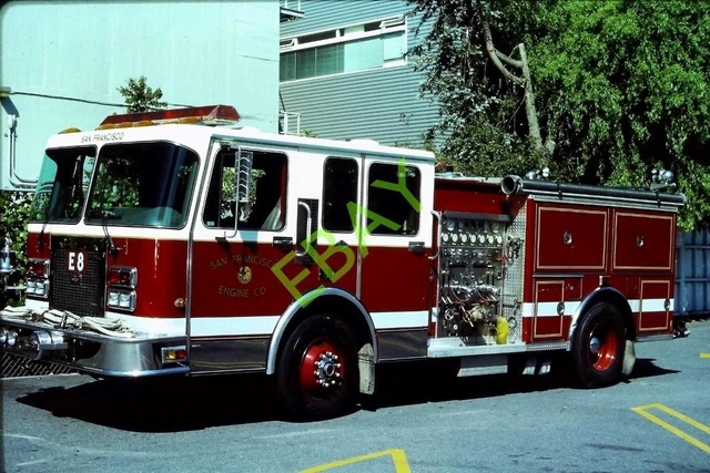 SFFD SAN FRANCISCO Fire Apparatus SLIDE: E-8 1994 3-D $4.99 - PicClick