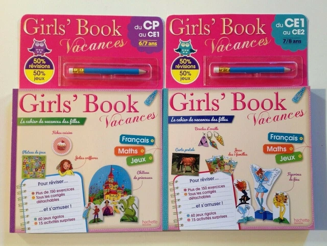 2 GIRLS' BOOK HOLIDAYS CP-CE1 CE1/CE2 Hachette french maths games £5.25 - PicClick UK