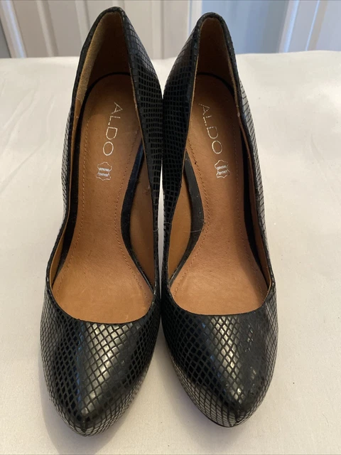 ALDO BLACK CLASSIC Office Stiletto Court Shoes size 6 EUR 39 US 8 £3.45 ...
