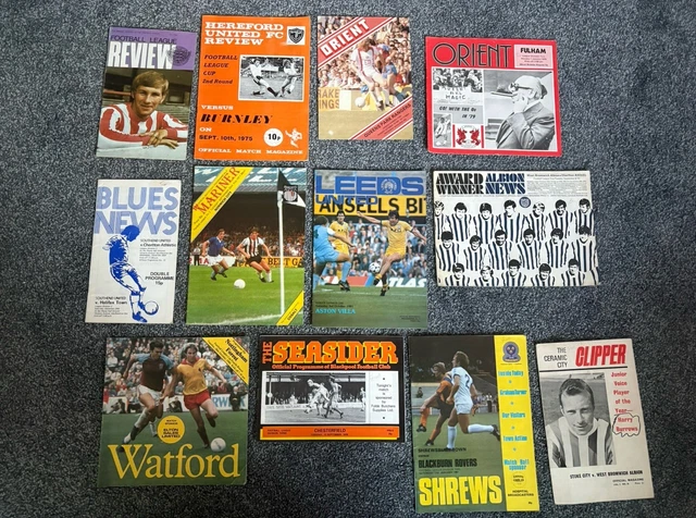 26 FOOTBALL PROGRAMMES From English Clubs, Manchester City, Wolves And ...