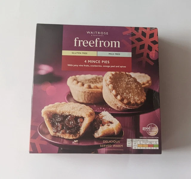 WAITROSE FREE FROM Milk & Gluten Free Mince Pies £9.19 - PicClick UK