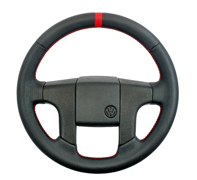 VOLANT CUIR ROUGE grande spline VW Volkswagen MK2 Golf II 2 GTI NEUF ...