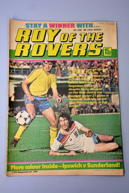 R&L VINTAGE MAGAZINE Comic: Roy of the Rovers 13th June 1981 EUR 5,20 ...