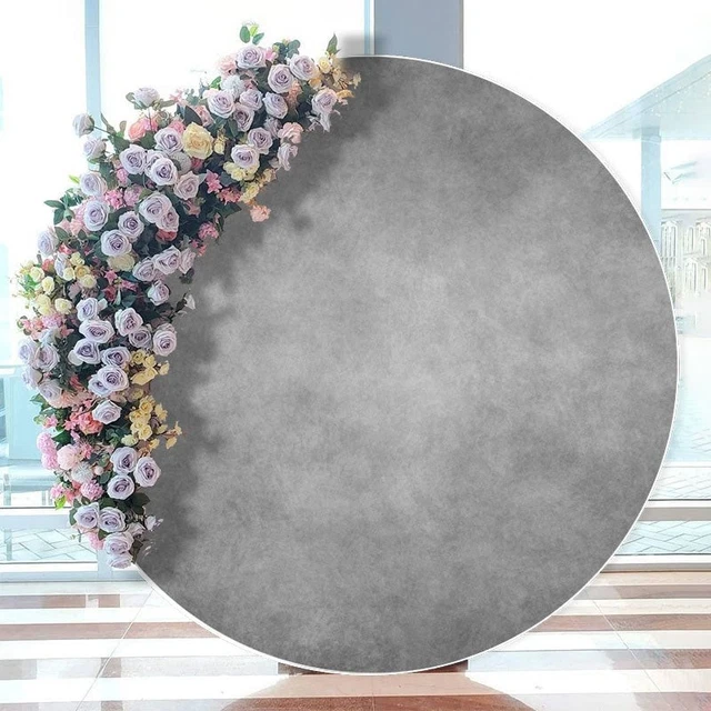 SIMPLE GREY CIRCLE Happy Birthday Backdrop For Party $37.90 - PicClick AU