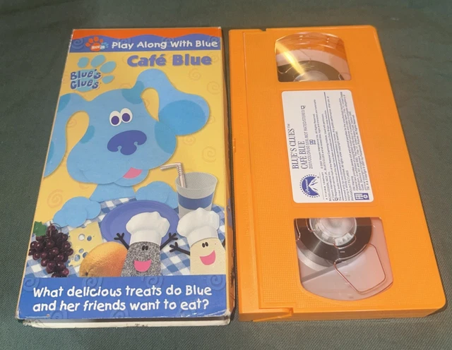 BLUES CLUES CAFE Blue VHS 2001 Nickelodeon Math Restaurant Vocabulary ...