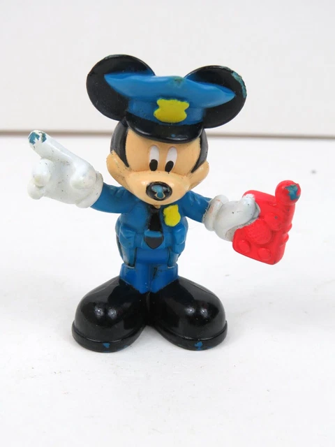 DISNEY MICKEY MOUSE Policeman Figure Clubhouse 3" Plastic Toy Mattel ...