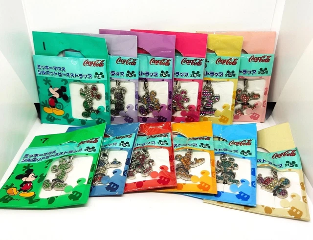 DISNEY COCA COLA Mickey Mouse 12 Pattern Crystal Mini Pin Badge ...