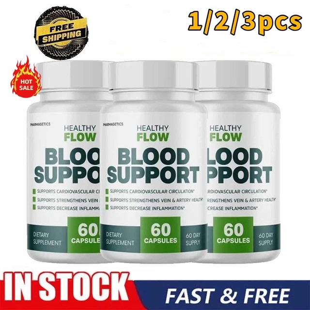 1-3PACK HEALTHY FLOW Blood Support, Cardiovascular Circulation - 60 Capsules UK £8.55 - PicClick UK