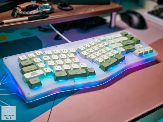 ALICE LAYOUT CUSTOM Acrylic Mechanical Keyboard Kit | RGB HOTSWAPPABLE ...