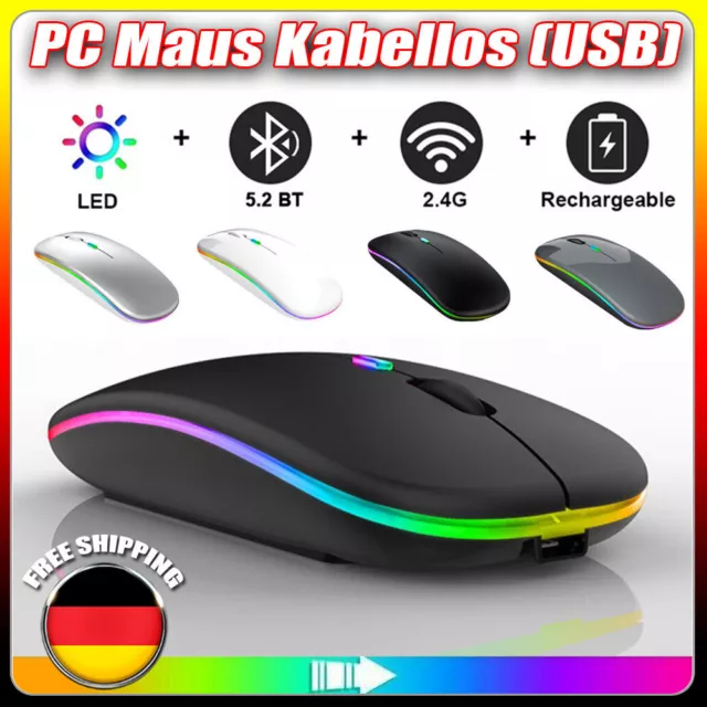 PC MAUS KABELLOS USB Wireless Mouse Computer Notebook Laptop Funkmaus ...