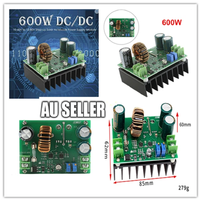 600W DC-DC 10-60V To 12-80V Boost Converter Step-up Module Power Supply ...