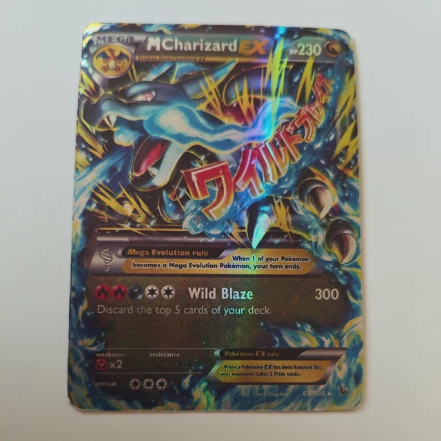 M CHARIZARD EX 69/106 Flashfire 2014 XY Mega Holo Pokemon Card TCG NM ...