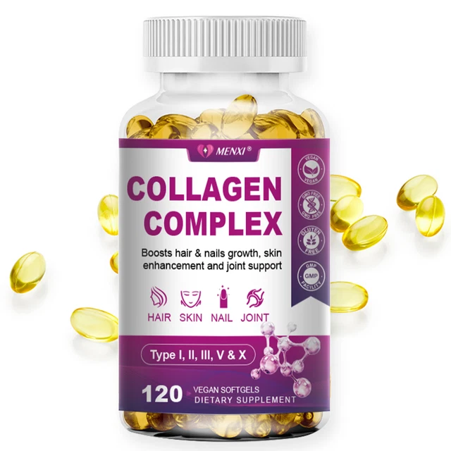 COLLAGEN CAPSULES TABLETS 2000mg Hydrolysed Marine Type 1 Max Strength ...