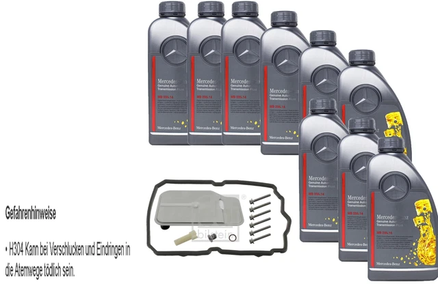 9 L ATF Getriebeöl MB 236.14 FEBI Getriebeölfilter für Mercedes-Benz C ...