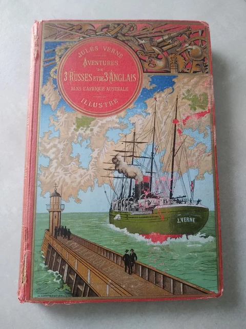 LIVRE ANCIEN JULES VERNE hetzel steamer LES AVENTURES DE 3 RUSSES ET 3 ... LIVRE ANCIEN JULES VERNE hetzel steamer LES AVENTURES DE 3 RUSSES ET 3 ...
