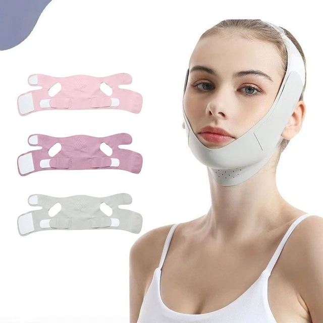 BREATHABLE FACE LIFTING Belt Resuable Face Lift Band Chin Up Mask for ...