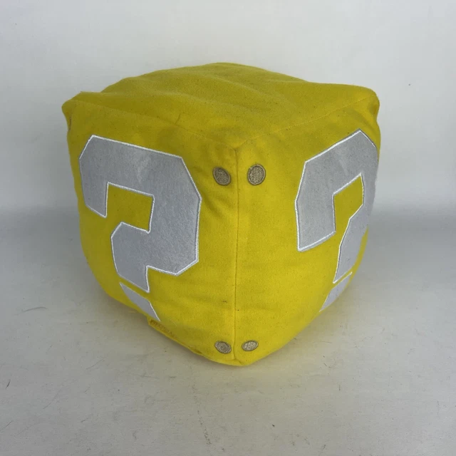 NINTENDO SUPER MARIO Bros Question Mark Coin Block Box Sound Plush Wii ...