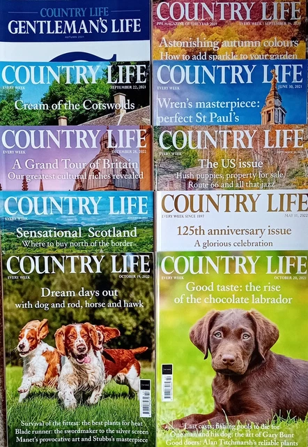 COUNTRY LIFE MAGAZINES Bundle of Ten 2020/24 Lovely Condition ...More ...