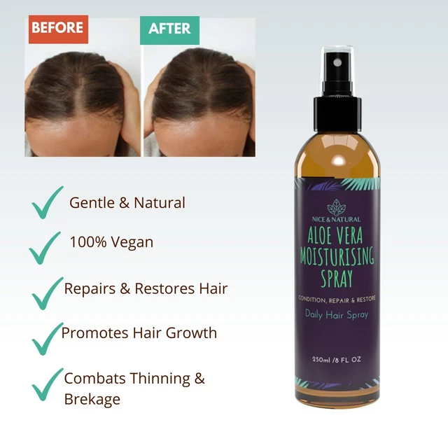ALOE VERA SPRAY Capelli Trattamento Crescita Anti Perdita Capelli per ...