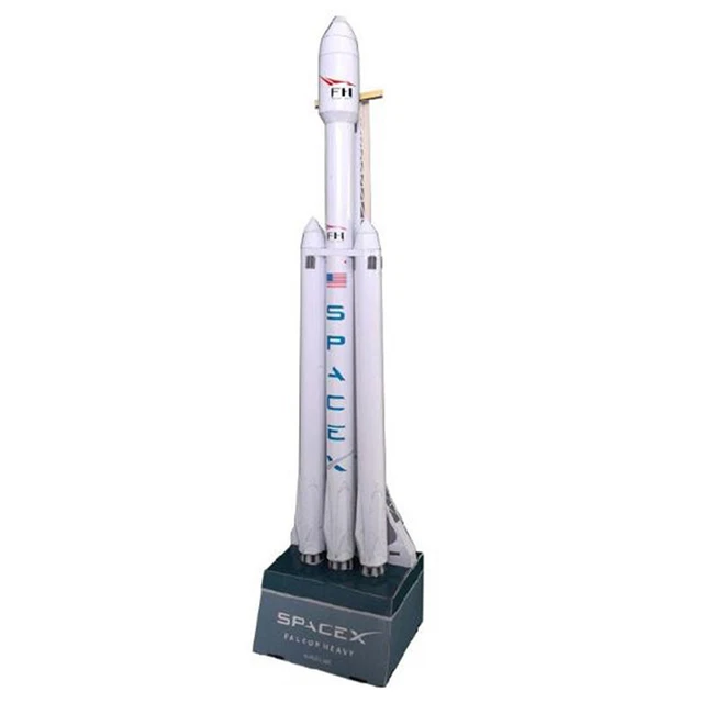 42CM 1:160 SPACEX Falcon Heavy-duty Rocket 3D Paper Model DIY Spa ...