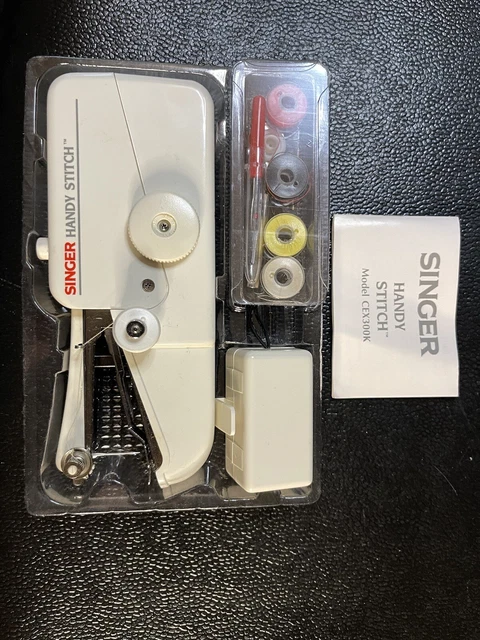 MÁQUINA DE COSER manual portátil portátil Singer Handy Stitch peso ...