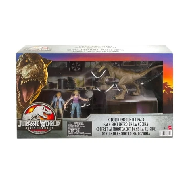 JURASSIC WORLD LEGACY Collection Kitchen Encounter Tim Lex & Raptor ...