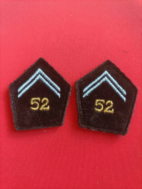 PAIRE D'ÉCUSSONS DE Col / 52° Bt / 52° Bataillon De Transmissions EUR 6 ...