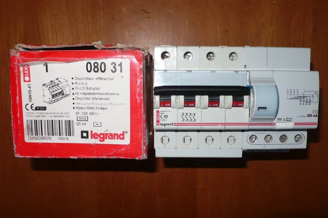DISJONCTEUR DIFFERENTIEL 4POLES 40A 300mA TETRAPOLAIRE 40AMPERE 4P LEGRAND TRI+N EUR 99,00 ...