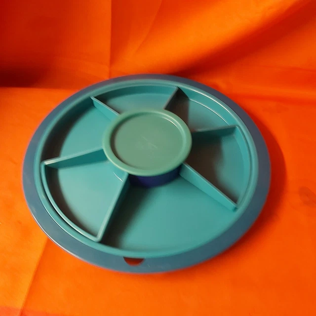 GRAND PLATEAU APÉRO ou crudités ver tupperware vintage EUR 25,00 ...