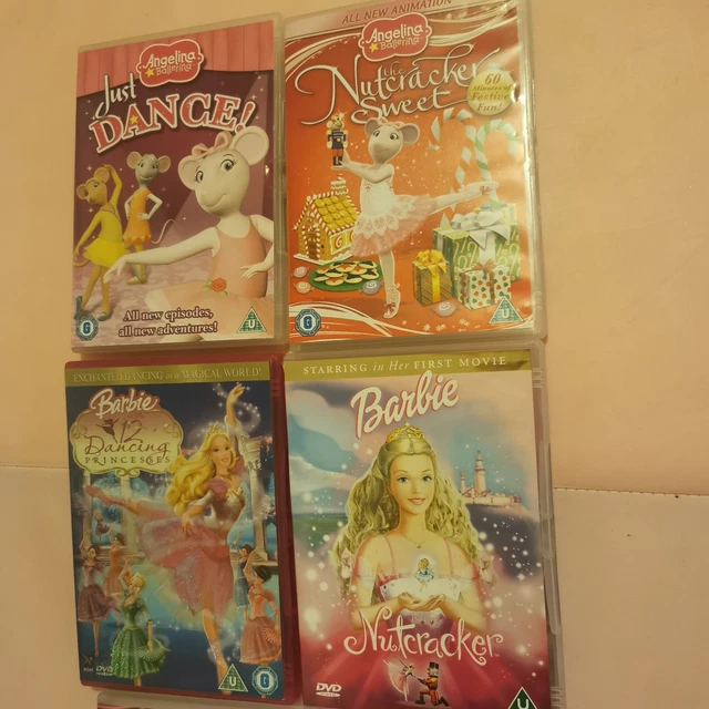 BALLET DVD BUNDLE Angelia Ballerina Barbie Nutcracker Pink Shoes Dance ...