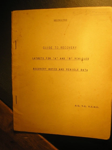 BRITISH ARMY REME Military Vehicle Recovery Guide Manual History £22.50 ...