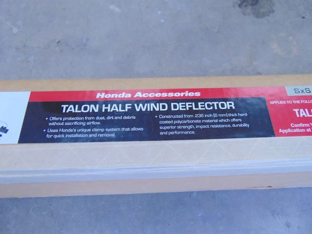 HONDA TALON 1000 Half Wind Deflector 0SR71-HL6-A00 $290.04 - PicClick AU