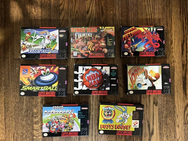 LOT OF 8 Super Nintendo System Empty Game Boxes Mario Kart - Jordan ...
