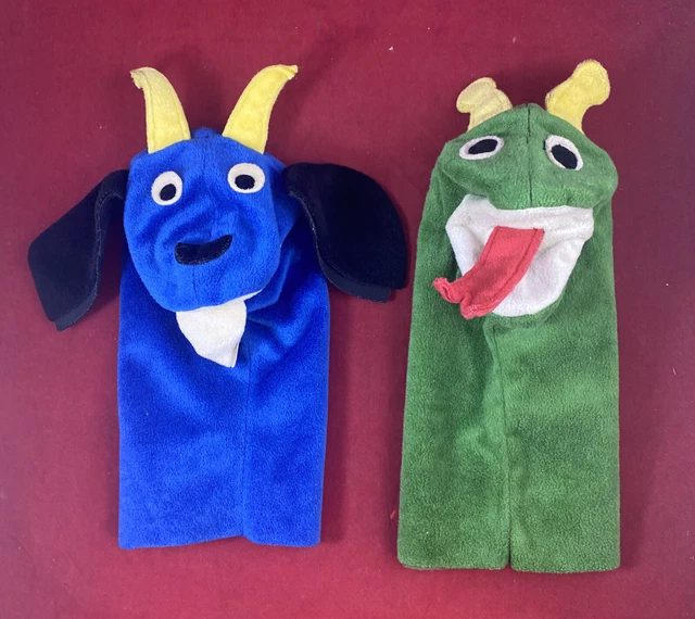 RARE BABY EINSTEIN Puppets: Vincent Van Goat & Bard The Dragon Fizzle £ ...