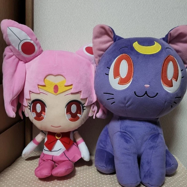 SAILOR MOON CHIBI Moon ＆ Luna Mechadeka Big Plush Doll Set Bandai EUR ...
