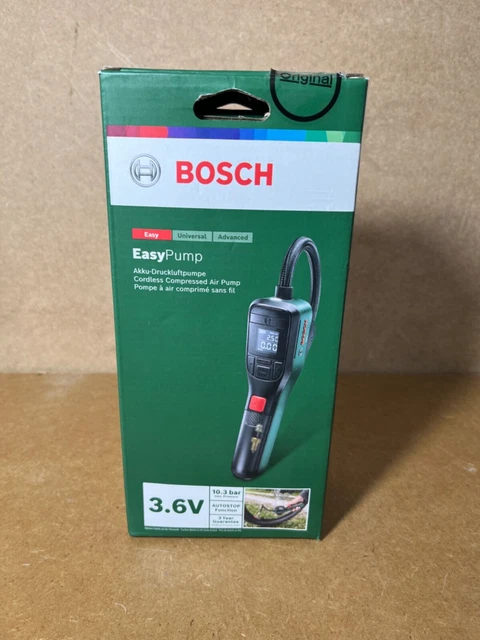 BOSCH EASY PUMP 3.6V Electric Bike Trye Air Pump Mini Compressor ...