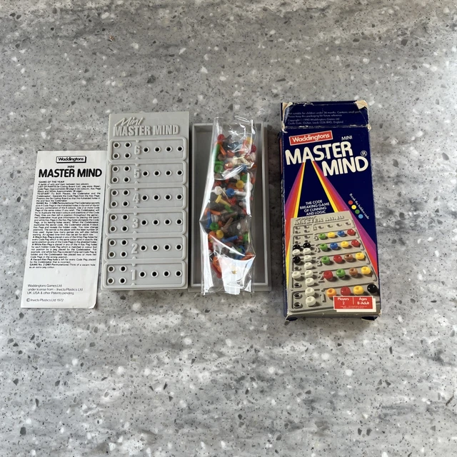 RARE VINTAGE MINI Mastermind Strategy Compact Travel Game By ...