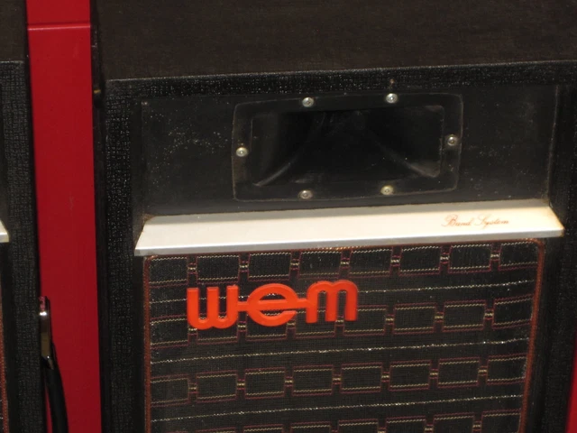 WEM PA SPEAKERS (pair) - Band System - 2x12+horn - Celestion G12H ...