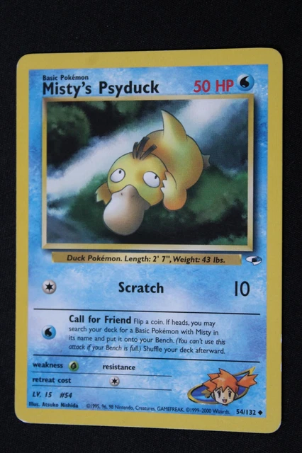 CARTE POKÉMON MISTY'S Psyduck 90/132 Wizard Gym Challenge Heroes EUR 10 ...