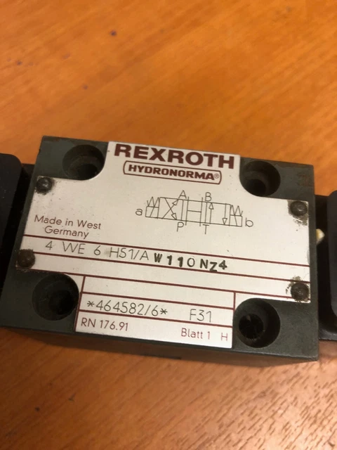 4-WE-6-H51/A-W110NZ4 REXROTH HYDRONORMA Solenoid Valve Hydraulic Oil Cetop £120.00 - PicClick UK