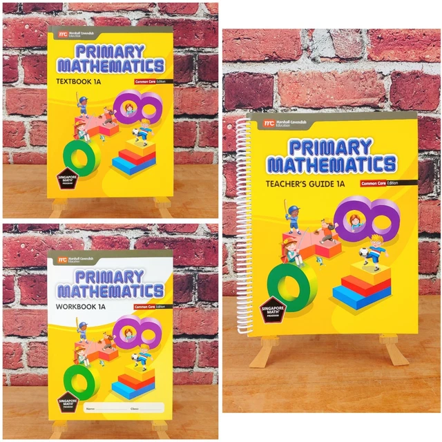 PRIMARY MATHEMATICS 1A Textbook Workbook Teacher's Guide, Common Core ...