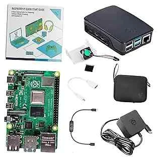 BASIC STARTER KIT for Raspberry Pi 4 Model B with Official 8GB Black ...