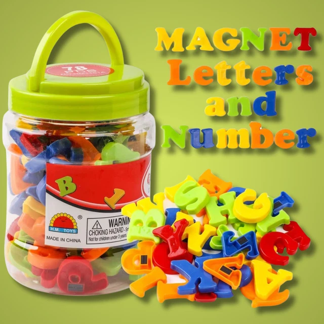 MAGNETIC LETTERS NUMBERS Alphabet Colorful Plastic Fridge Magnets Abc ...